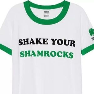 PINK Victoria's Secret | Tops | Nwt Vs Pink Shake Your Shamrocks Ringer ...